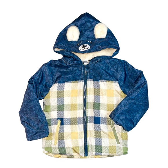 Mick Mack | Jackets & Coats | Mick Mack Plaid Teddy Bear Hoodie Size 3t ...